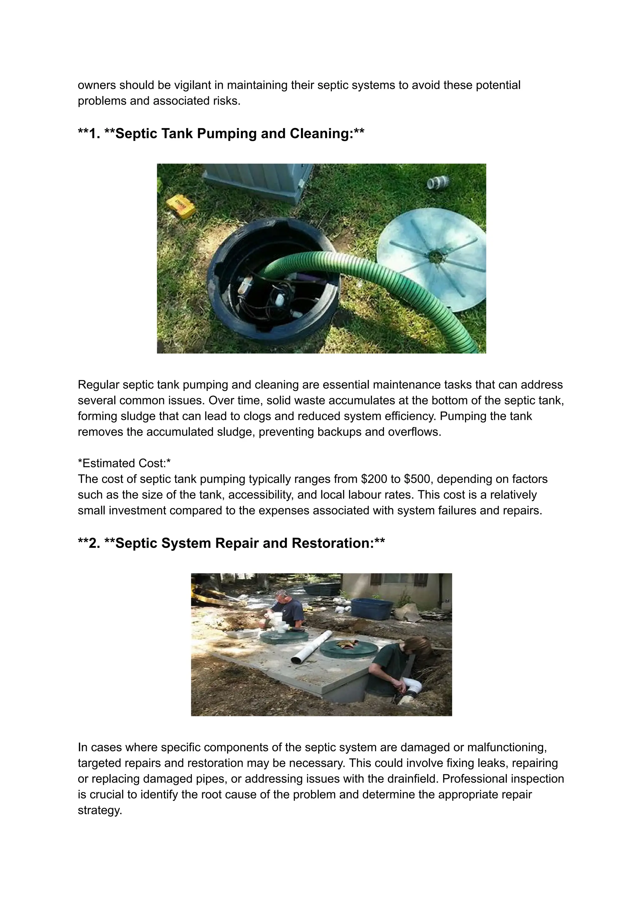 Septic Tank System Understanding and Fixing Guide | PDF