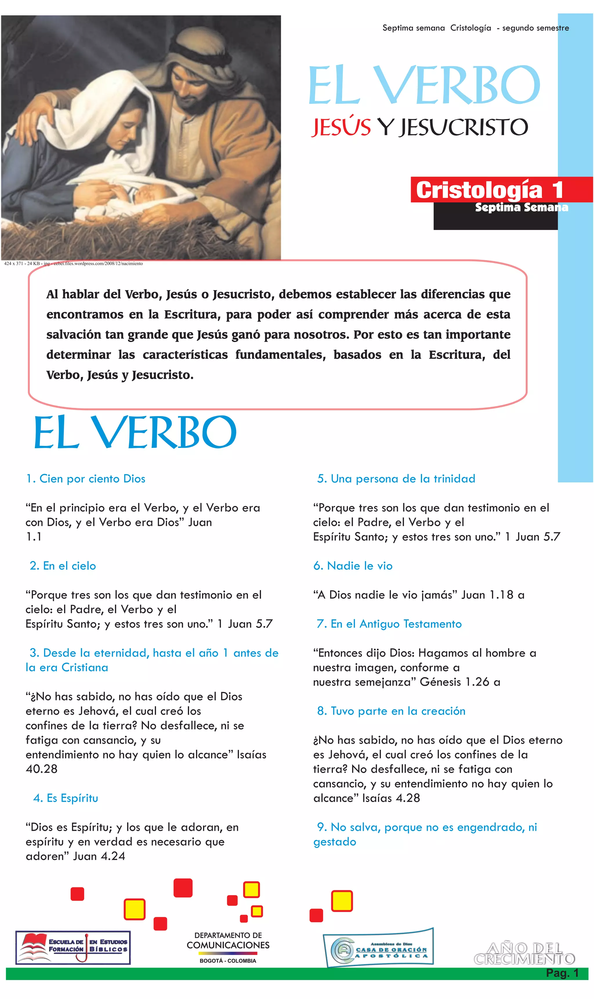 EL VERBO, JESUS Y JESUCRISTO I | PDF | Christianity | Religion & Spirituality