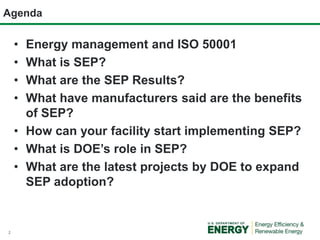 Achieving Superior Energy Performance (SEP) - U.S. DOE | PPT