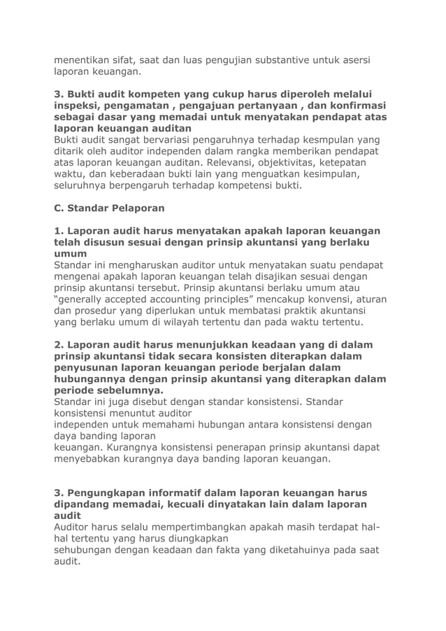 Sepuluh standar auditing | DOCX