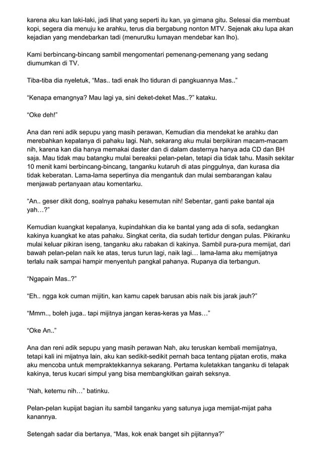 Sepupu Ku Yang Hot Perawan | PDF