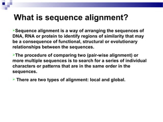 Seq alignment | PPT | Databases | Computer Software and Applications