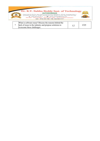 SE QB.pdf this is software engineering questions | PDF