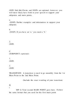 SEQ CHAPTER h r 1Notes About Developing an OutlineI. | PDF