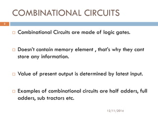 Sequential circuits in digital logic design | PDF