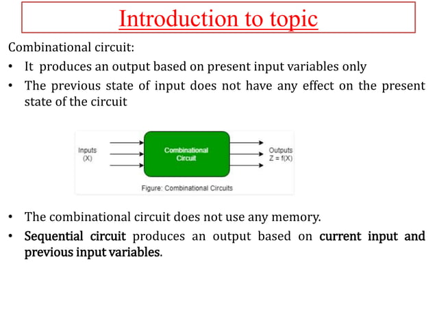 SEQUENTIAL CIRCUITS INTRODUCTION | PPTX