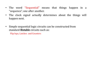 SEQUENTIAL CIRCUITS INTRODUCTION | PPTX