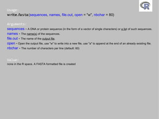 SeqinR - biological data handling | PDF | Databases | Computer Software and Applications