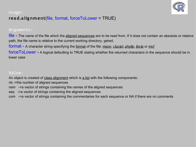 SeqinR - biological data handling | PPT