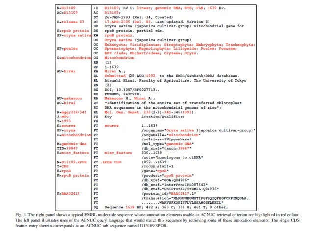 SeqinR - biological data handling | PPT