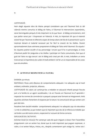 Seqüència didàctica El medi ambient | DOC