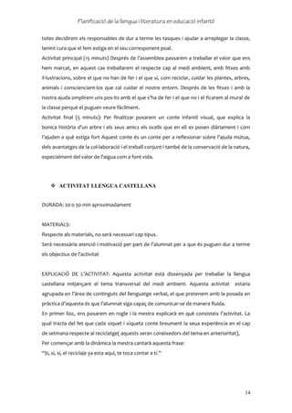 Seqüència didàctica El medi ambient | DOC