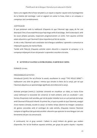 Seqüència didàctica El medi ambient | DOC
