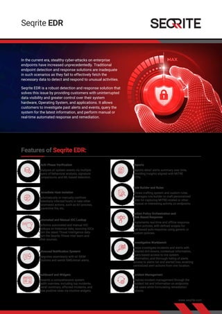 Strengthen Endpoint Security with Seqrite EDR | PDF