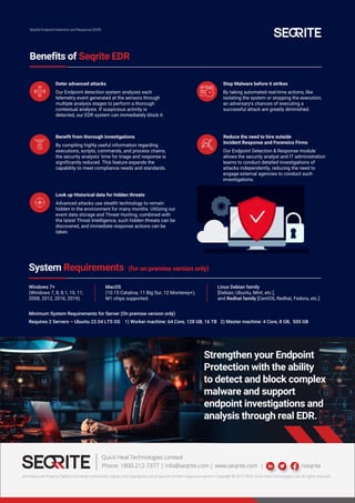 Strengthen Endpoint Security with Seqrite EDR | PDF