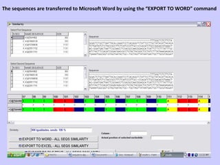 Sequece alignment using ms word | PPT