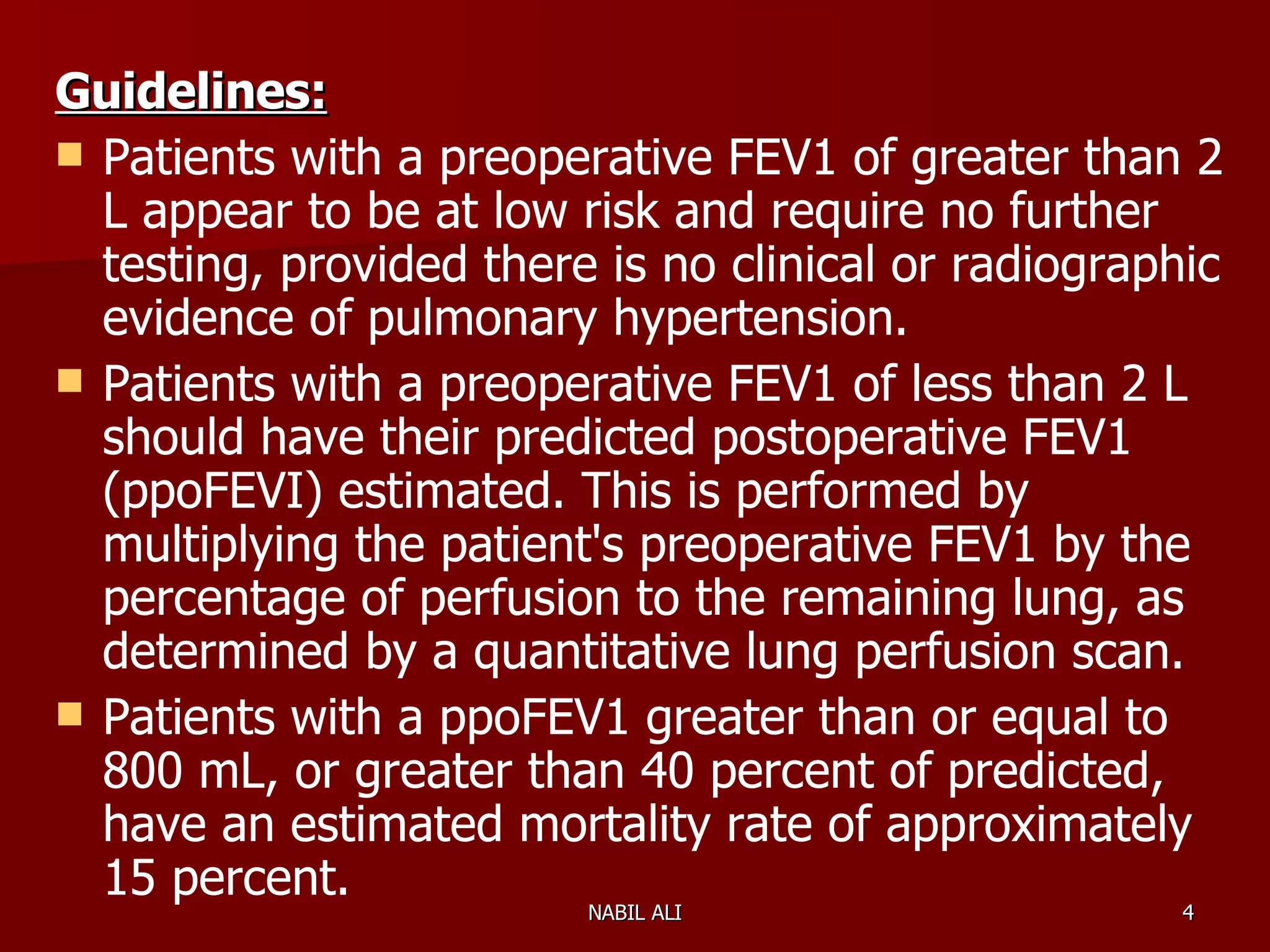 Sequelae & Complications of Pneumonectomy | PPT