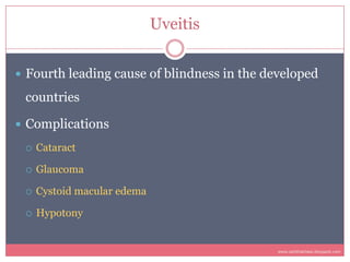 Sequelae & Complications of Uveitis | PPTX