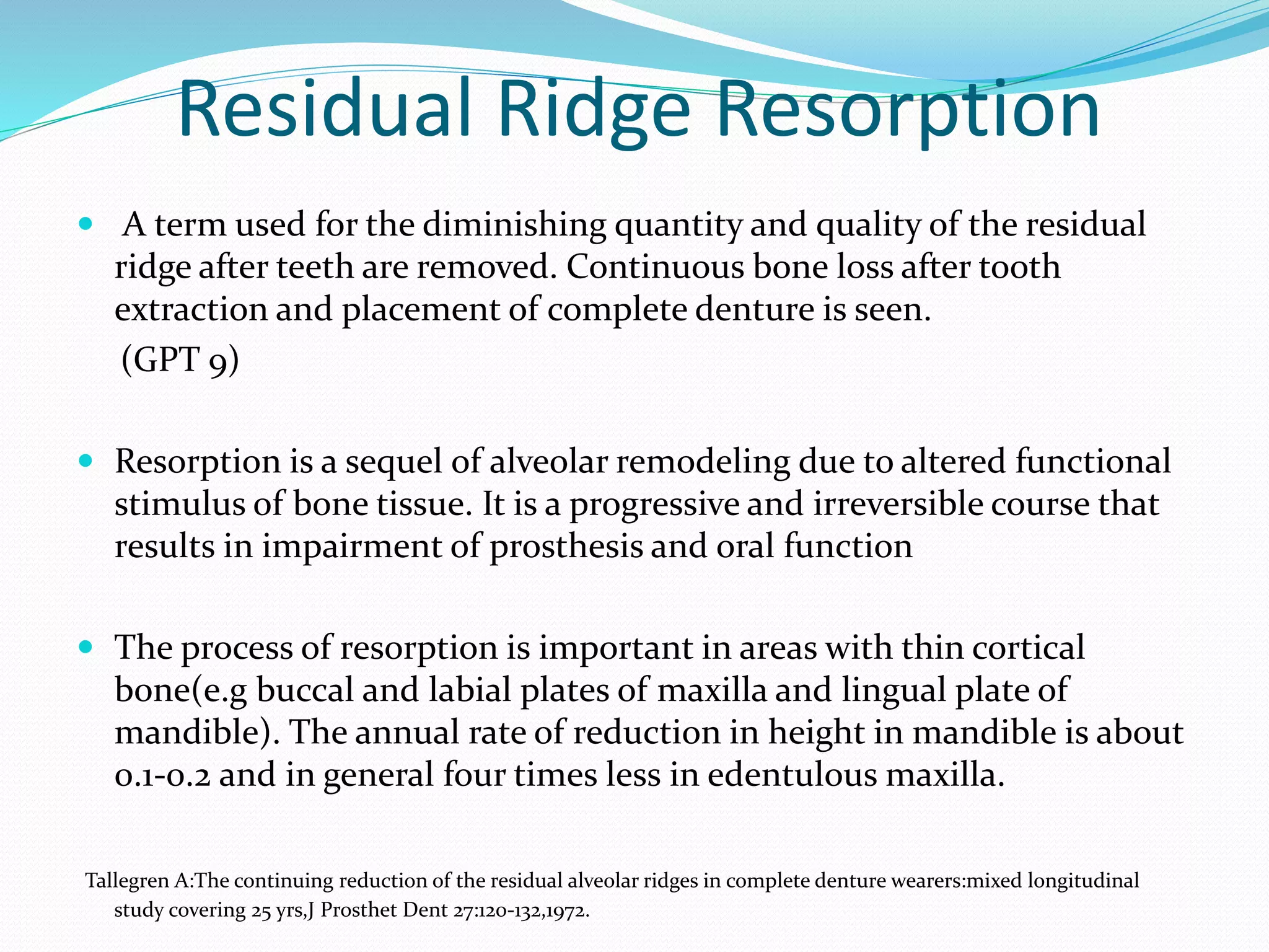 Sequelae of wearing complete denture | PPTX
