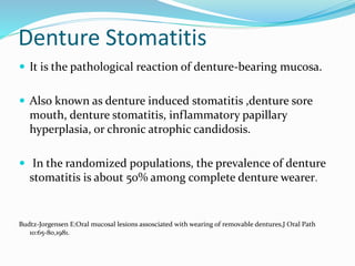 Sequelae of wearing complete denture | PPTX