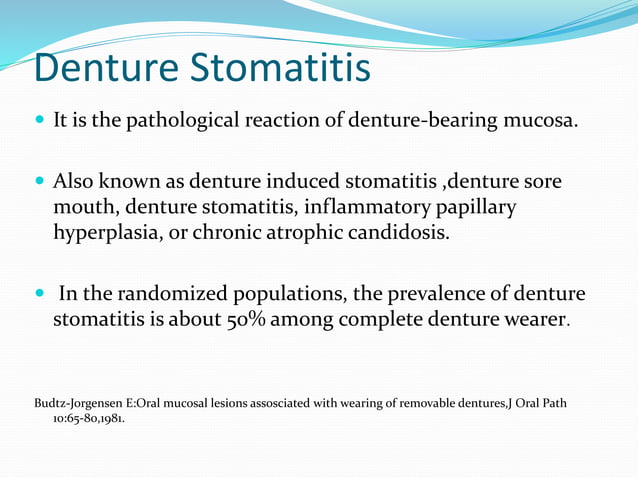 Sequelae of wearing complete denture | PPTX | Dental Health | Diseases ...