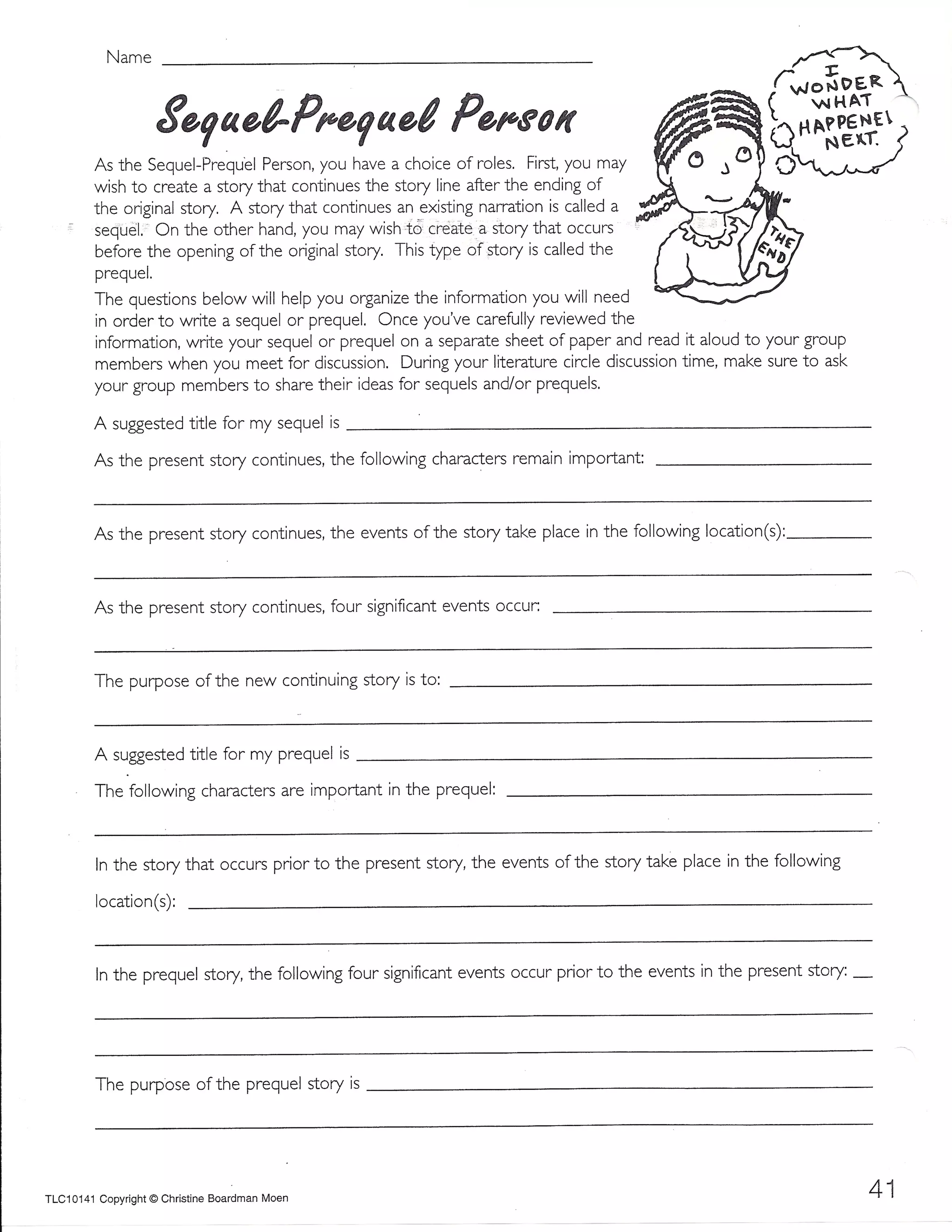 Sequel prequel worksheet | PDF