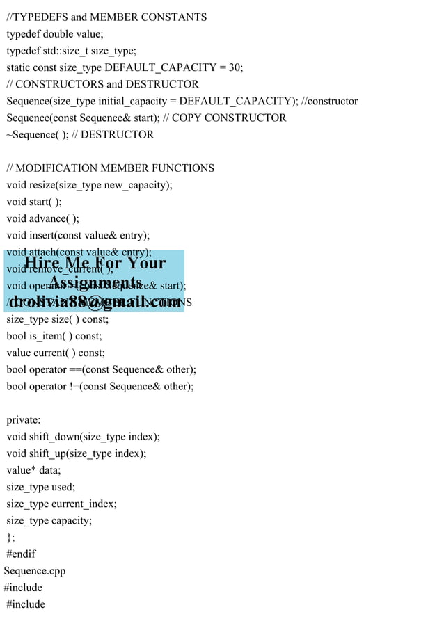 Sequence.h#ifndef MAIN #define MAIN #include cstdlibclass .pdf