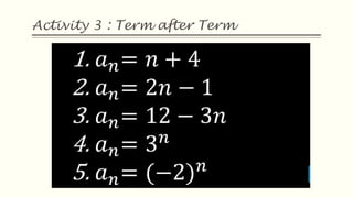 Grade 10 Mathematics - First Quarter - Sequence | PPTX