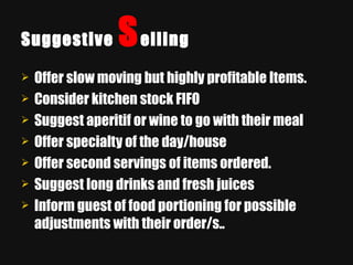 Sequence Of Service- Restaurants | PPT