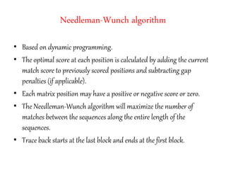 Sequence alignment | PPTX