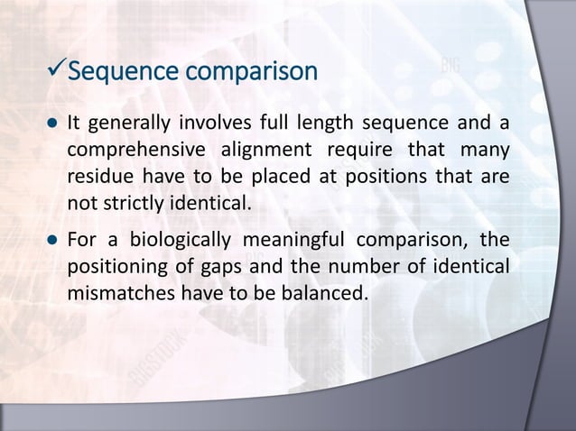 Sequence alignment | PPTX