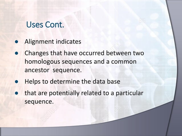 Sequence alignment | PPTX