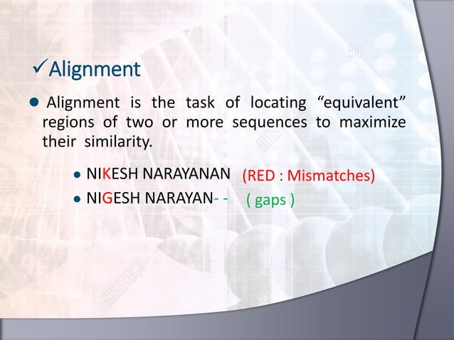 Sequence alignment | PPTX
