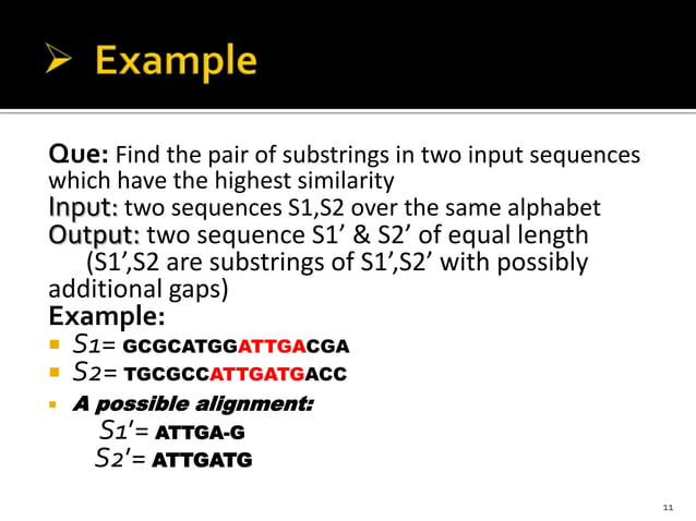 Sequence alignment | PPTX | Databases | Computer Software and Applications