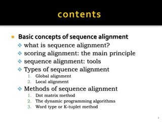 Sequence alignment | PPTX