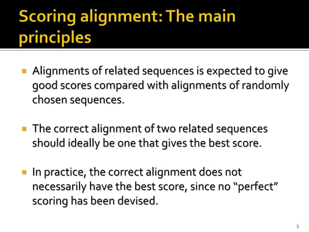 Sequence alignment | PPTX | Databases | Computer Software and Applications