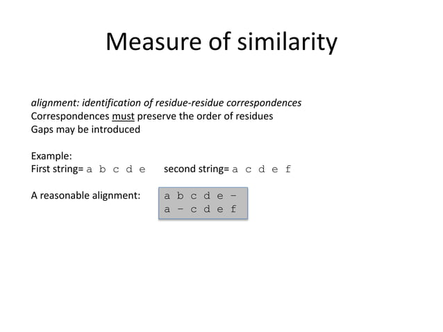 Sequence Alignment - Data Bioinformatics Introduction | PPT