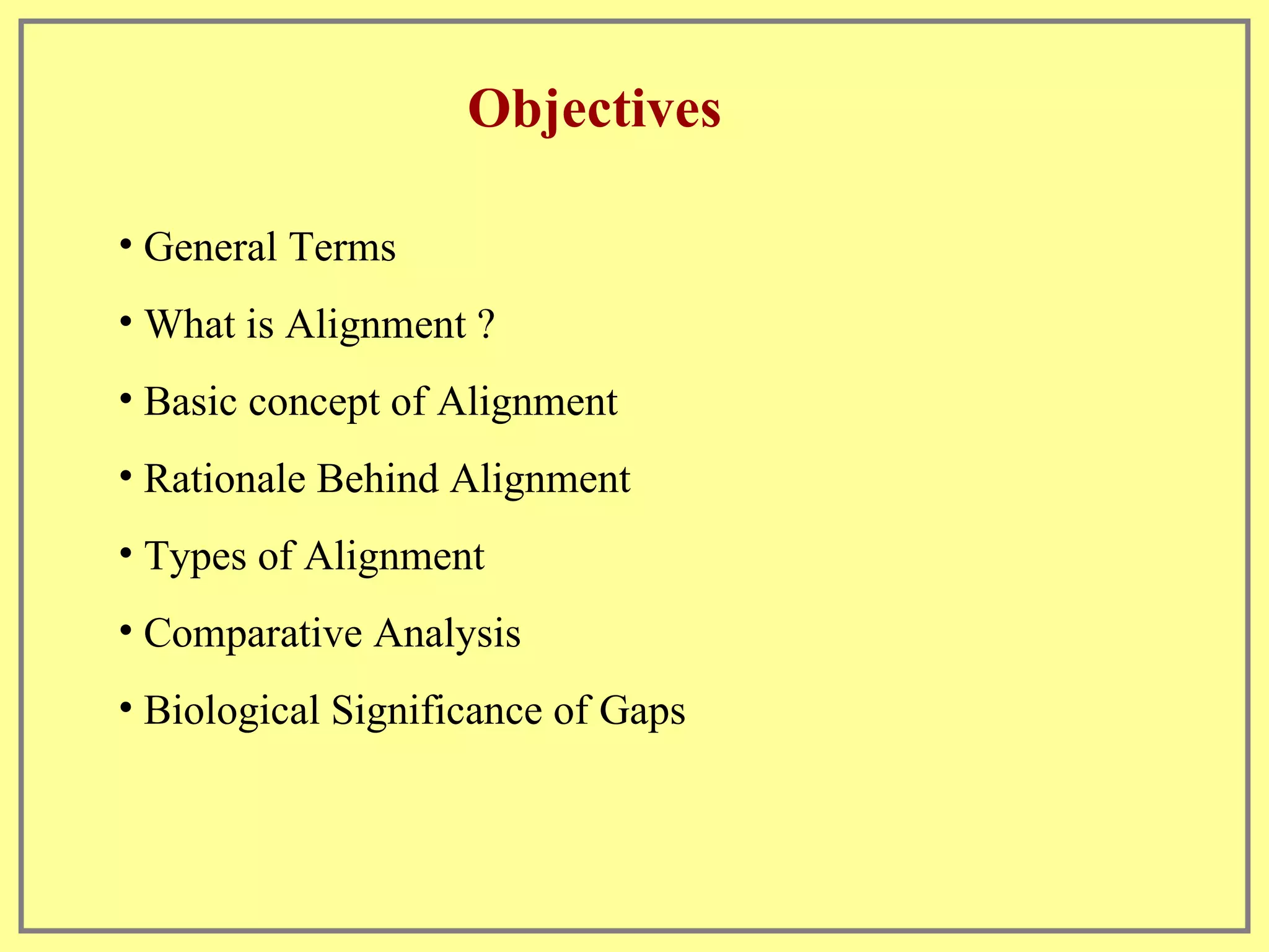 Sequence alignment belgaum | PPT