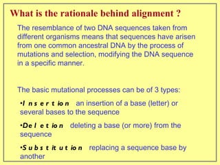 Sequence alignment belgaum | PPT