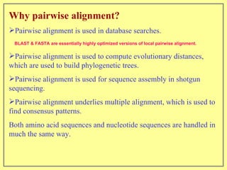 Sequence alignment belgaum | PPT
