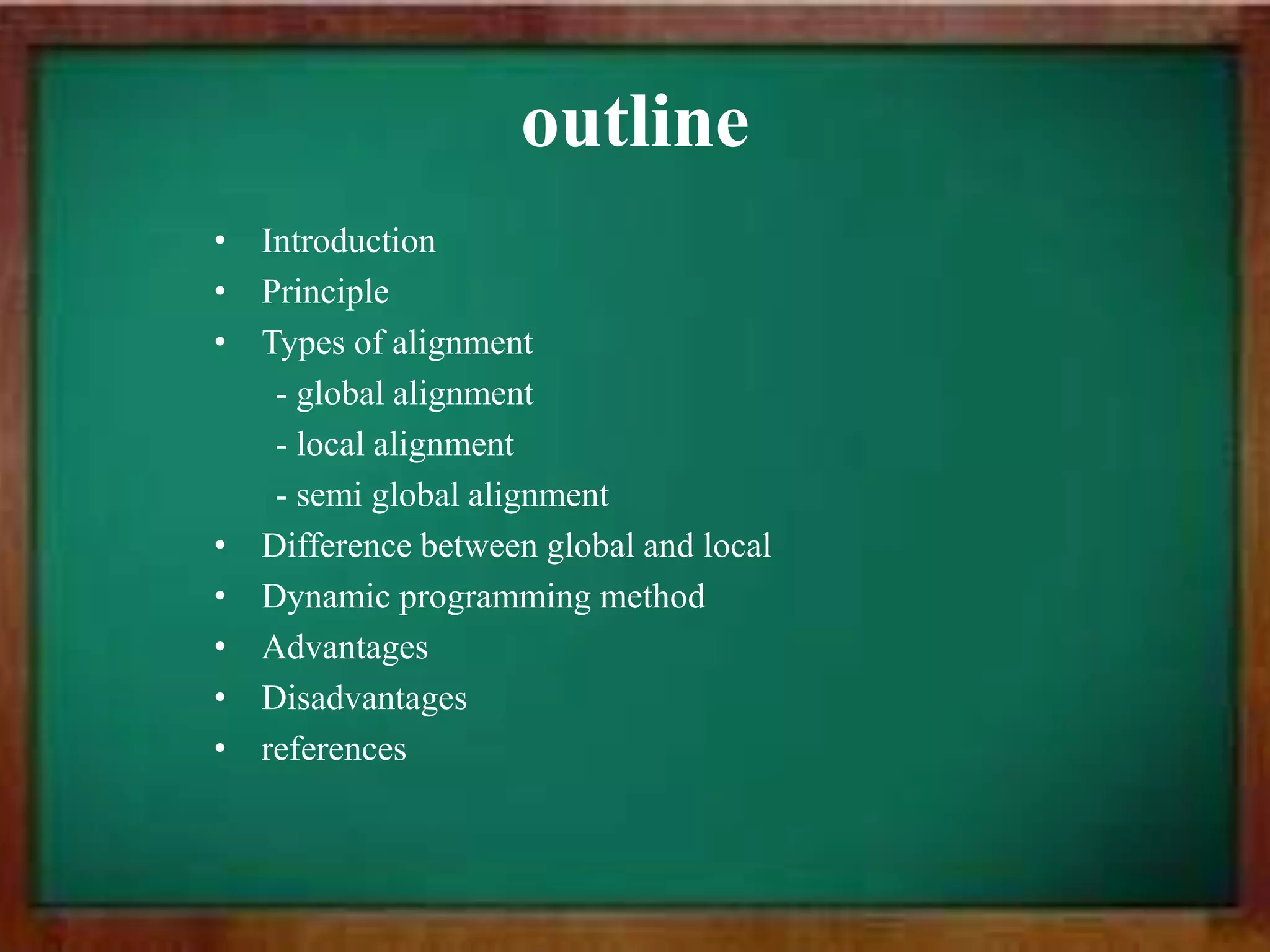 Sequence alignment global vs. local | PPTX