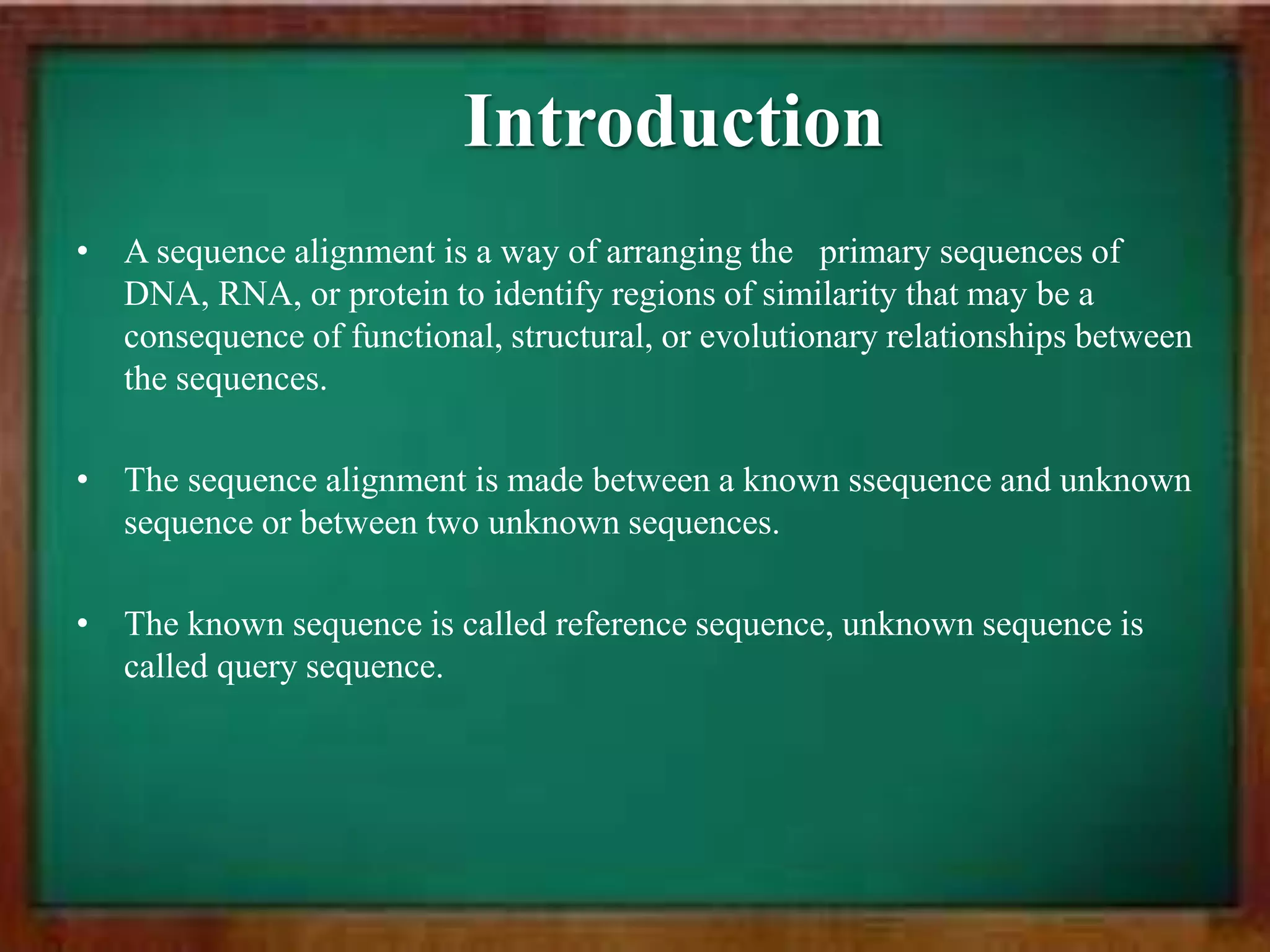 Sequence alignment global vs. local | PPTX