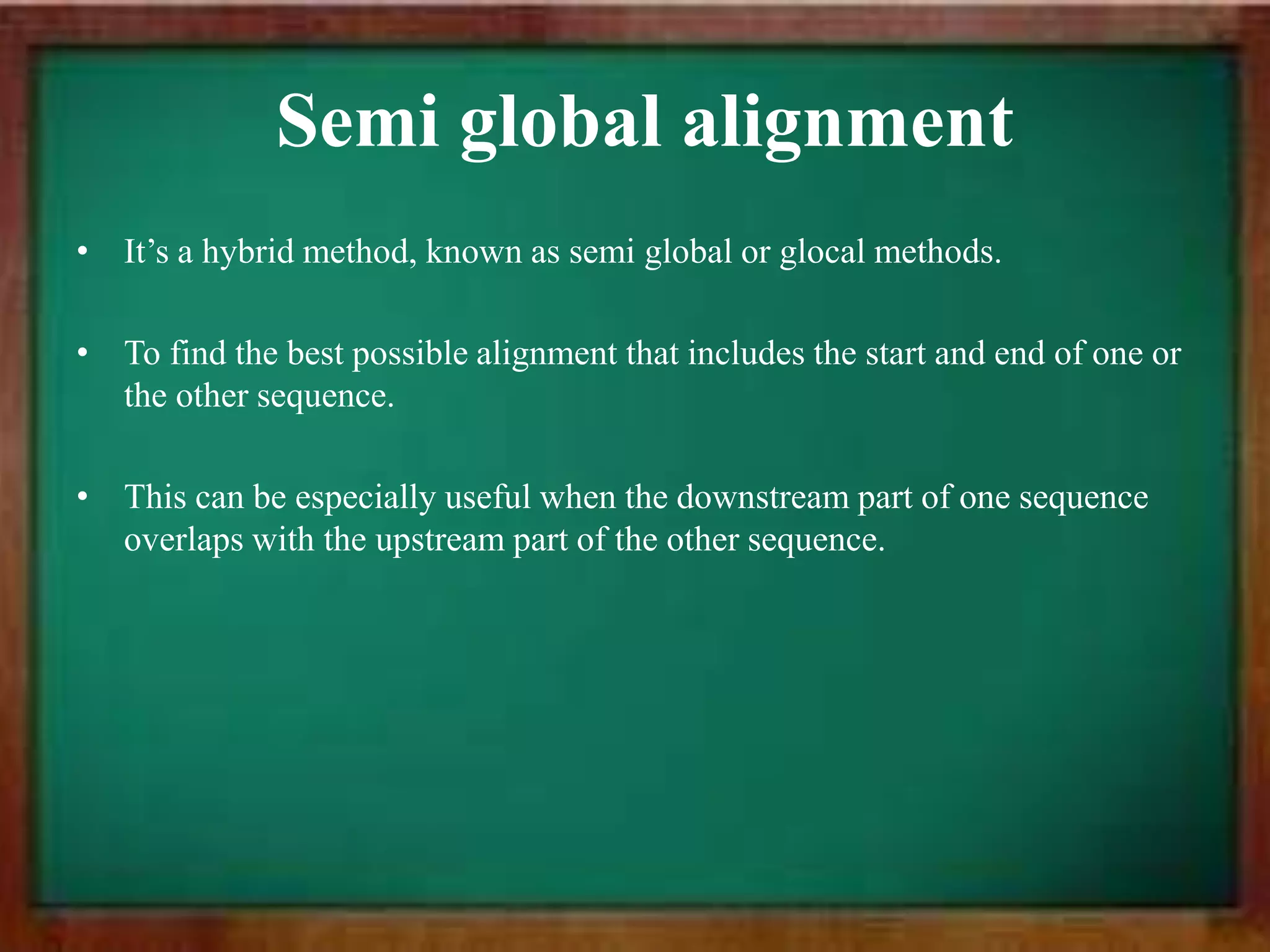 Sequence alignment global vs. local | PPTX