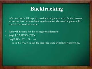 Sequence alignment global vs. local | PPTX