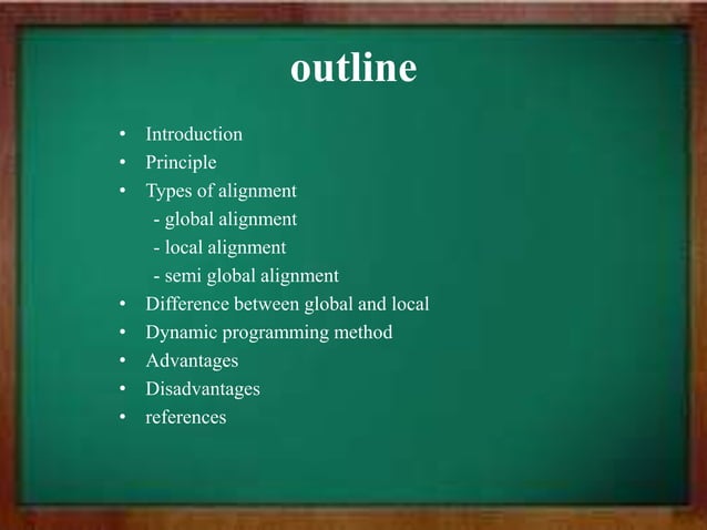 Sequence alignment global vs. local | PPTX | Programming Languages | Computing