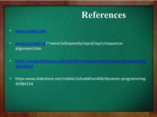 Sequence alignment global vs. local | PPTX