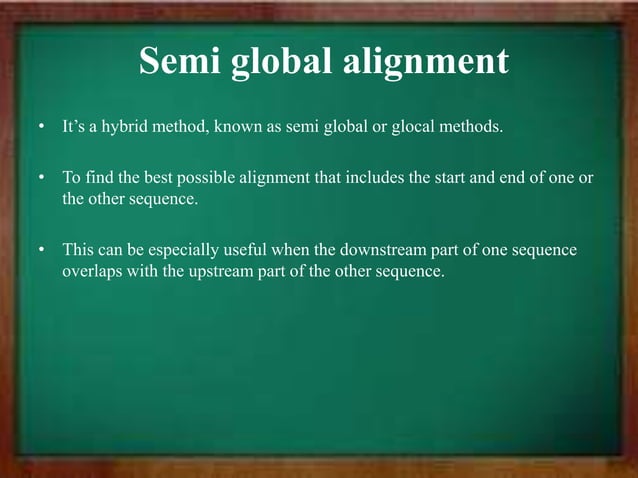 Sequence alignment global vs. local | PPTX | Programming Languages | Computing