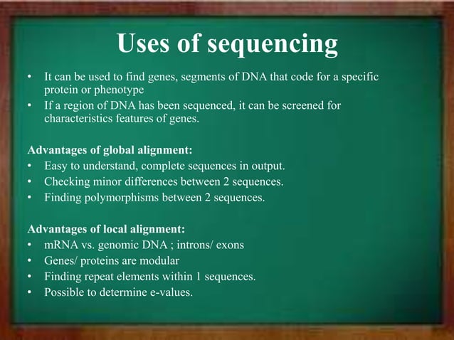 Sequence alignment global vs. local