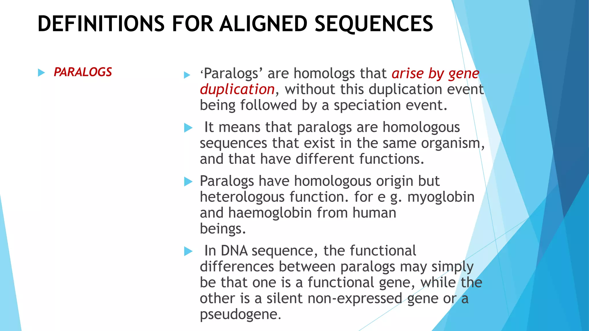 Sequence alignment 1 | PPTX
