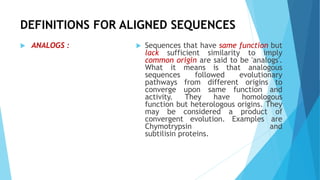 Sequence alignment 1 | PPTX
